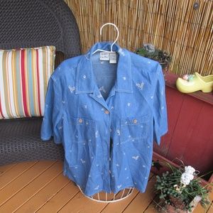 Koret City Blues | Tops | Koret City Blues Denim Blouse Size Large ...